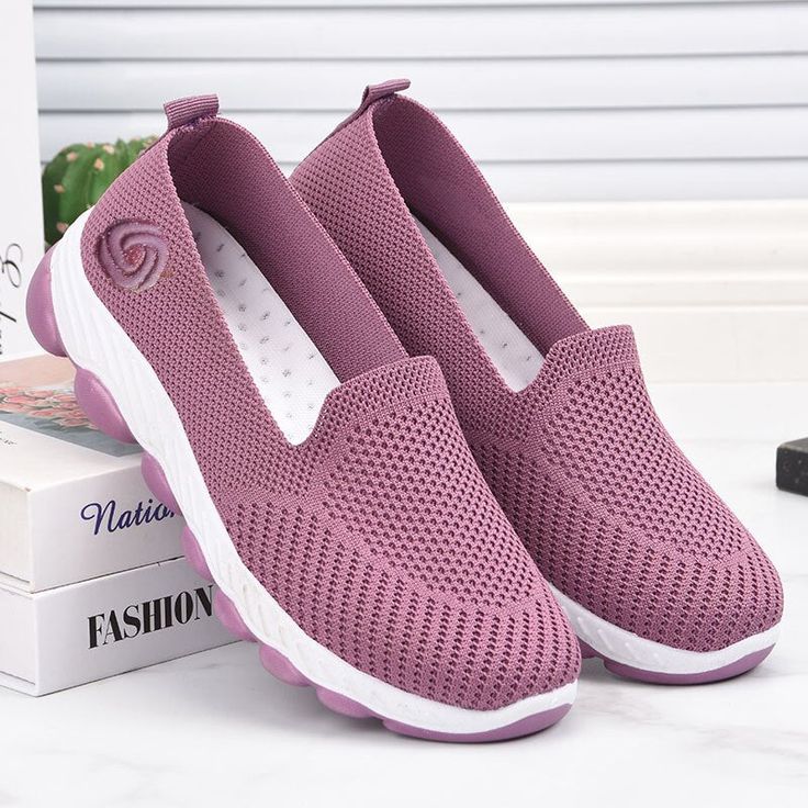 Casual Sneakers Mesh Breathable Women Flat Shoes Spring Slip On Flats