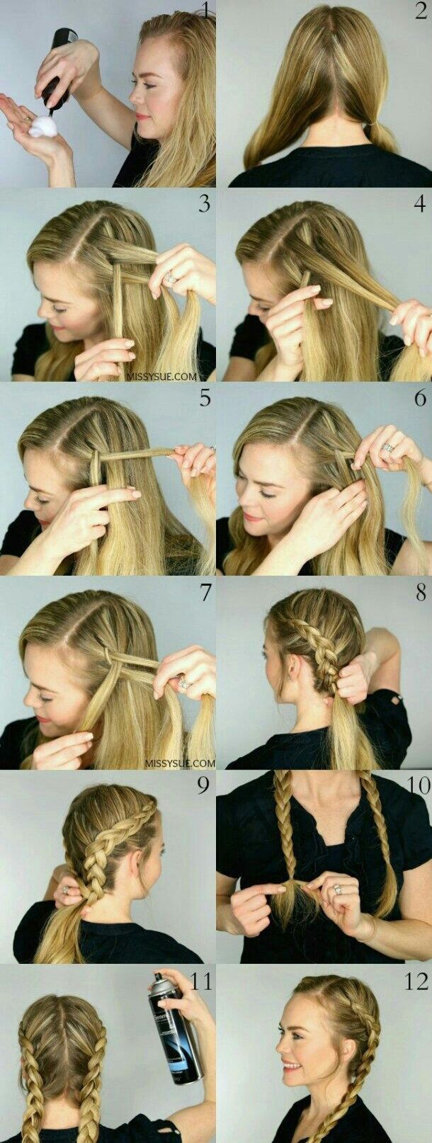 Trenza Cosida Paso A Paso Fotos - peinados para señoritas Trenza Cosida Paso A Paso Fotos - peinados para señoritas