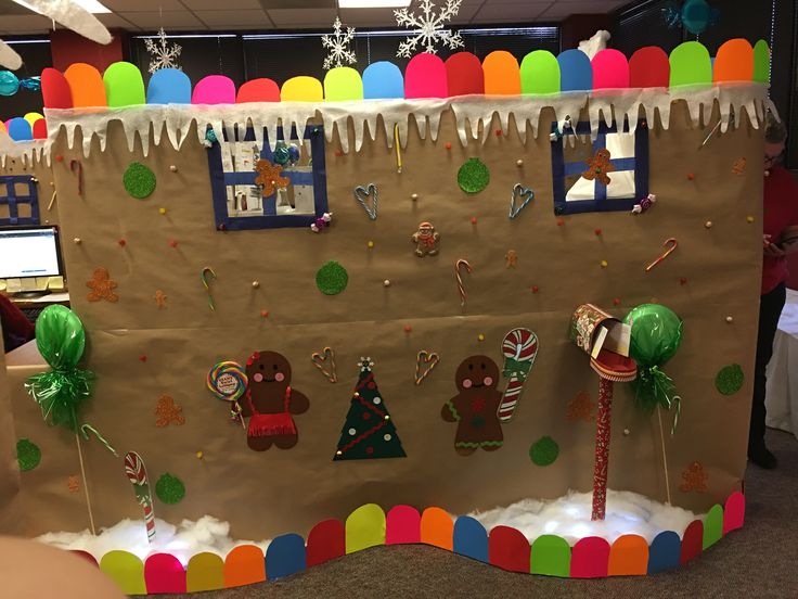 Pin By Angie Garcia On Gingerbread House Office Decorations Office
