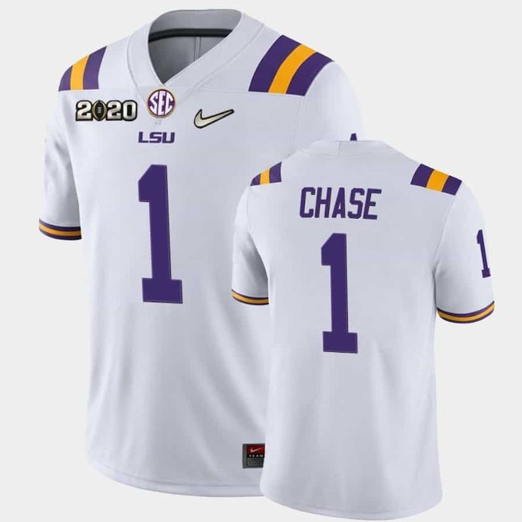 Men Is Lsu Tigers Jamarr Chase Game White Football Jersey Lsu Football Jerseys Lsu Tigers