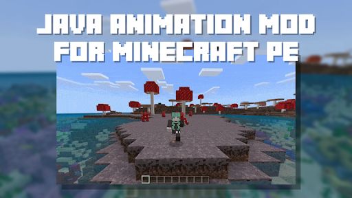 An Image Of A Video Game With The Words Java Animation Mod For Minecraft Pe