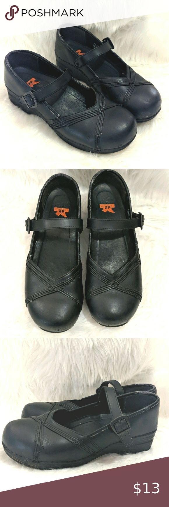 Dansko Xp Mary Jane Closed Toe Shoes Very Worn Brown Leather Ankle Boots Brown Leather