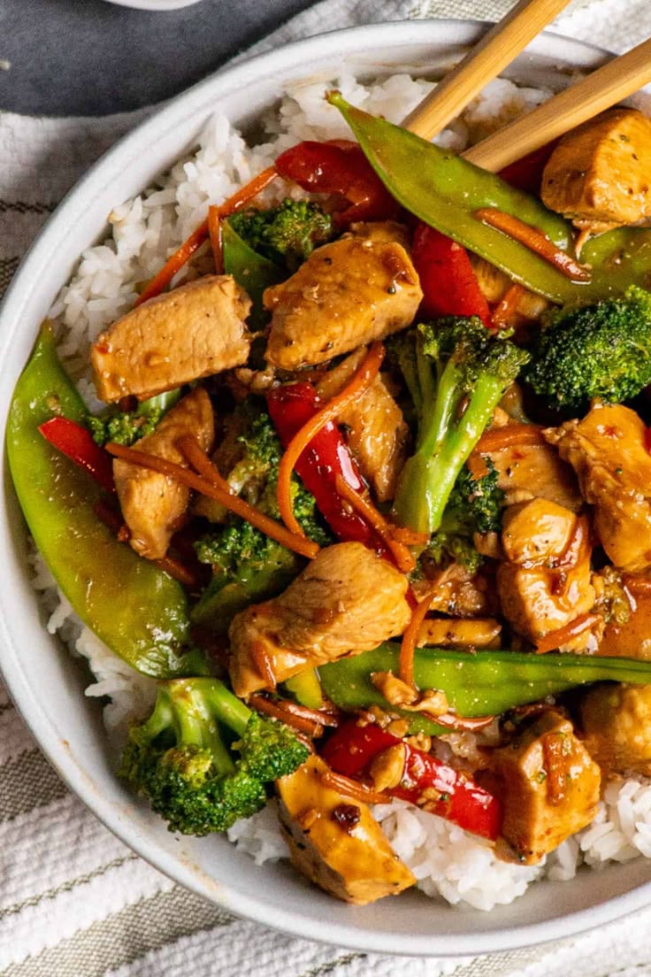 Honey Garlic Chicken Stir Fry Recipe Stir Fry Recipes Chicken Garlic Chicken Stir Fry Easy