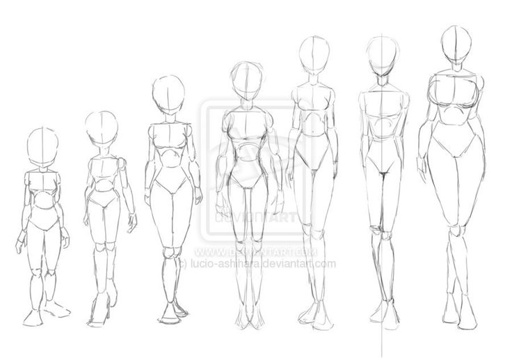 Body Shapes Practice By ~tabbykat On Deviantart Drawing Anime Bodies Body Sketches Drawing