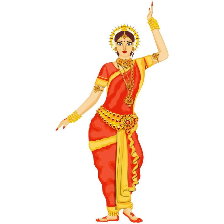 Female Dancer Performing Classical Dance Of India On White Background Em 2024