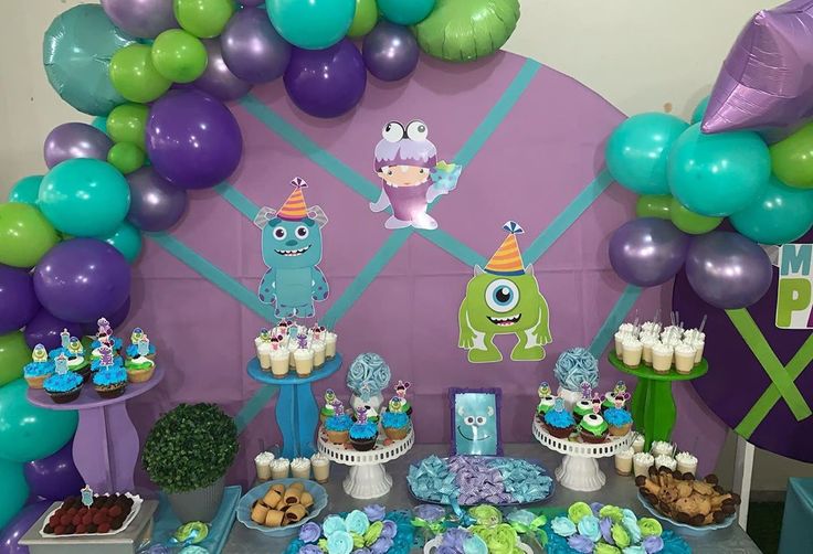 Fiesta De Boo Monster Inc Decoración Etiquetas Invitaciones Y Mas Monster 1st Birthdays