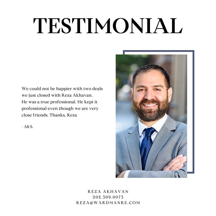 Testimonial Tuesday: A Professional Experience with Reza Akhavan Testimonial Tuesday: A Professional Experience with Reza Akhavan