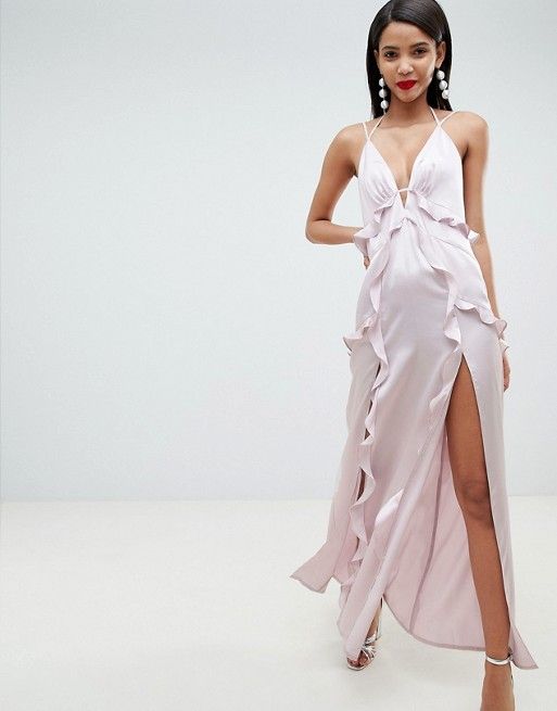 Mode Online Satin Maxi Dress Slip Dress Pop Fashion Womens Fashion