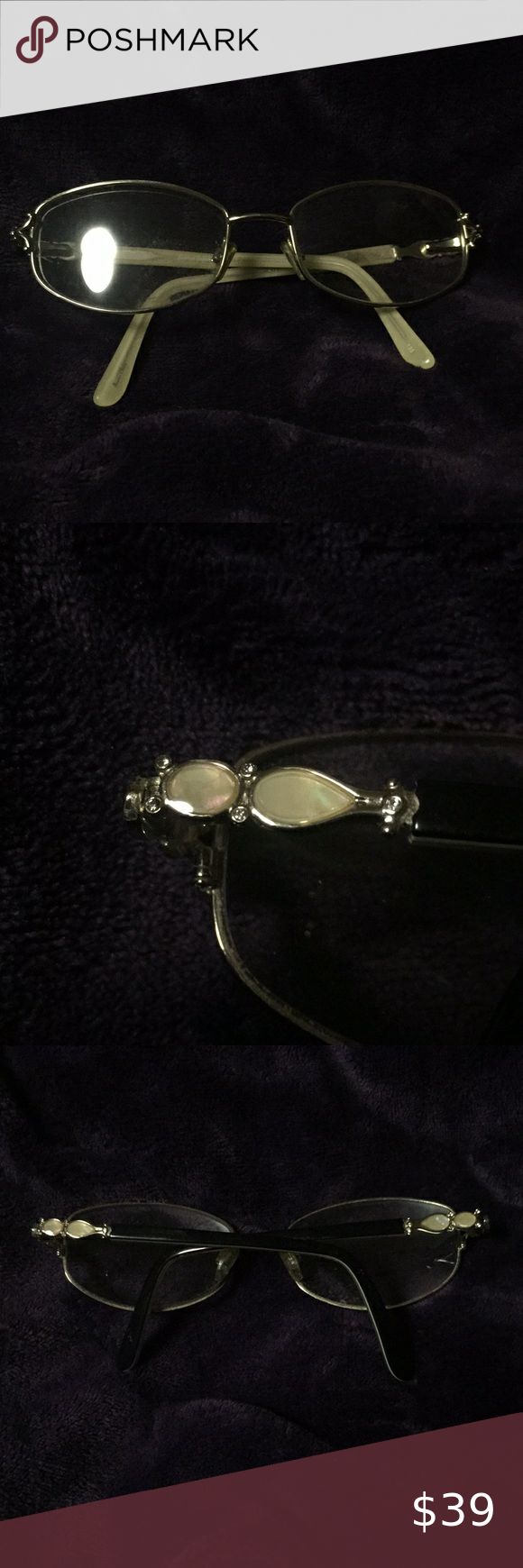 Sophia Loren Abalone Glasses Real Pearl Necklace Colored Sunglasses Floral Jewellery