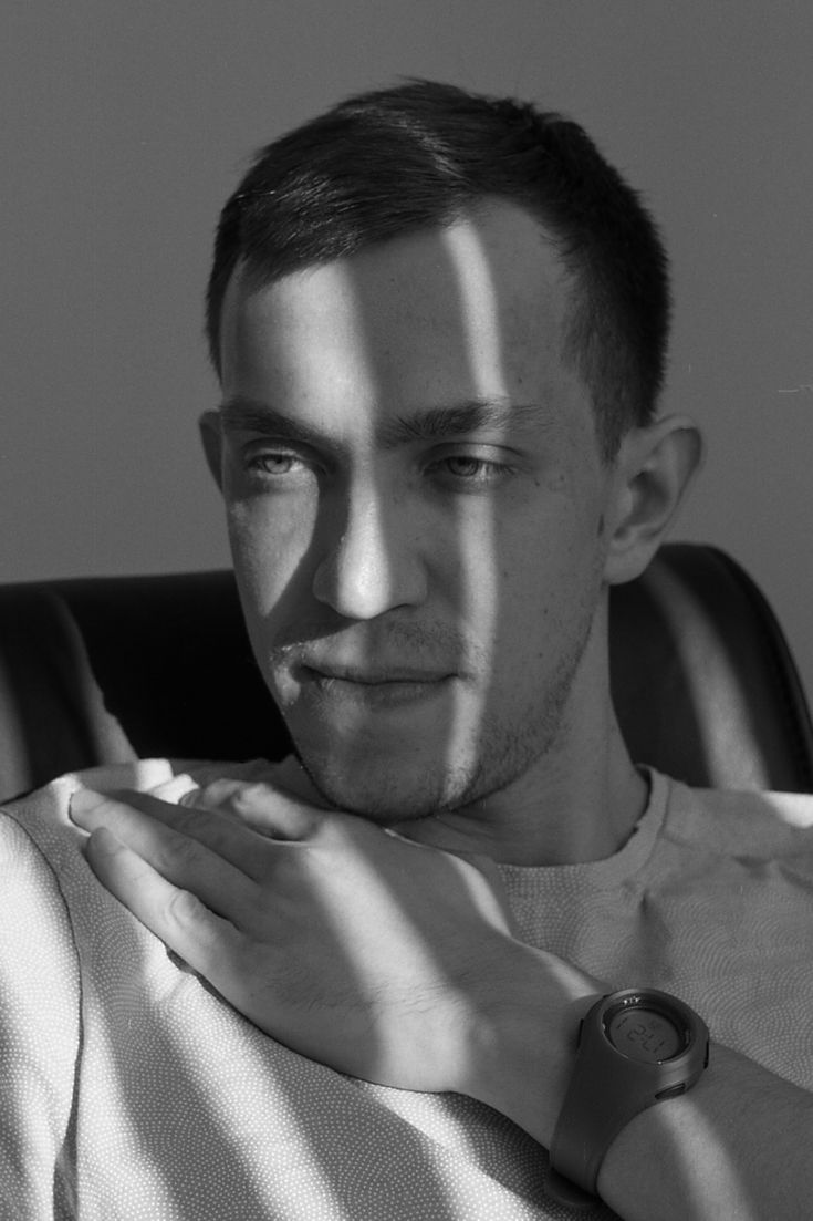 Black And White Mans Portrait