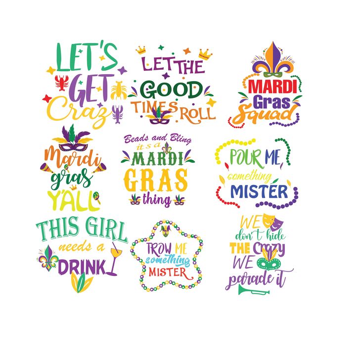 Mardi Gras Quotes Mardi Gras Funny Quotes Mardi Gras Crazy Parade Mardi Gras Svg Bundle