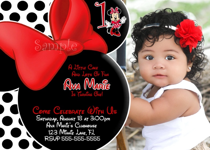 HUGE SELECTION Minnie Mouse Invitation - Black Polka Dotted Minnie ... HUGE SELECTION Minnie Mouse Invitation - Black Polka Dotted Minnie ...