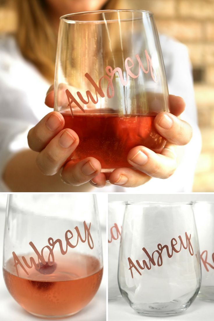 Rose Gold Personalized Wine Glass Such A Cute T Idea Personalized Wine Glass Rose Gold