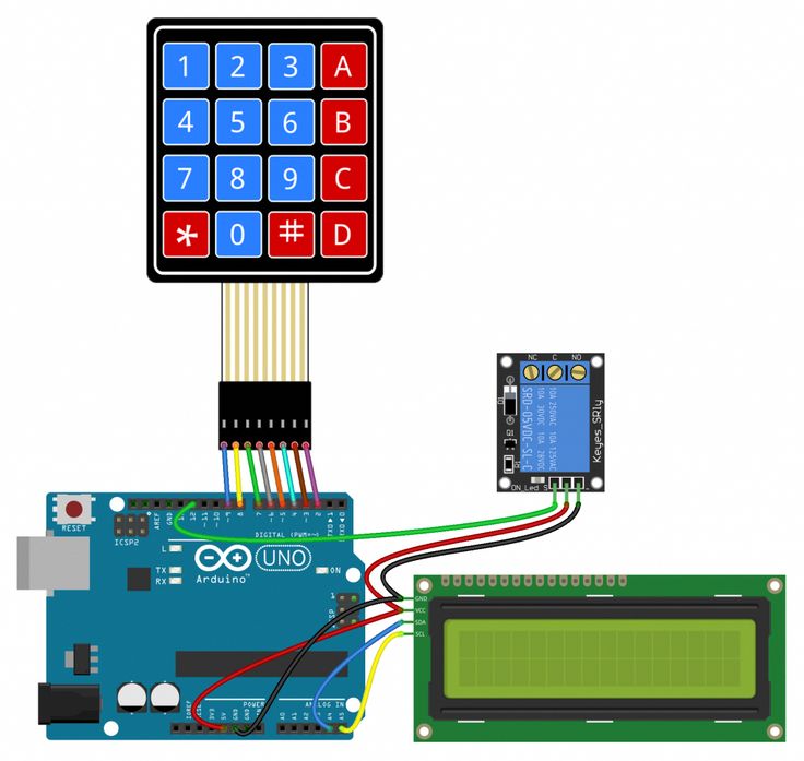 Arduino Keypad Tutorial Password Controlled 5v Relay In