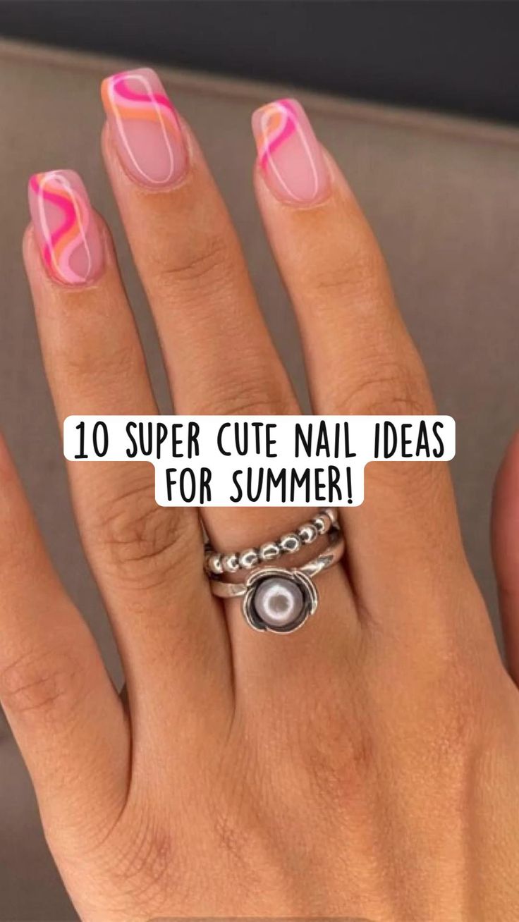 10 Super Cute Nail Ideas For Summer Nail Art Acrylic Nails Dip Nails Nail Designs In