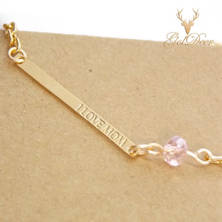 Engraved Personalize Bar Bracelet Gold Name Bracelet Gold Bar