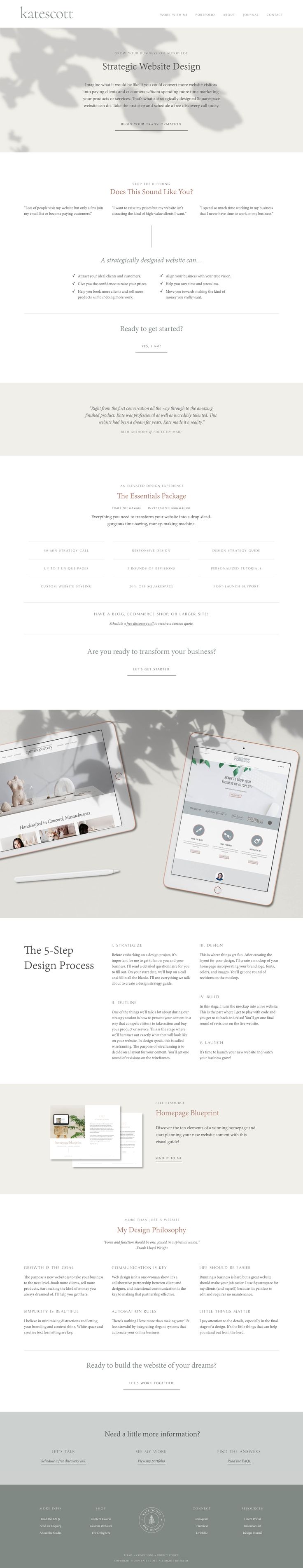 Kate Scott Squarespace Design Squarespace Website Design Squarespace Website Web Design