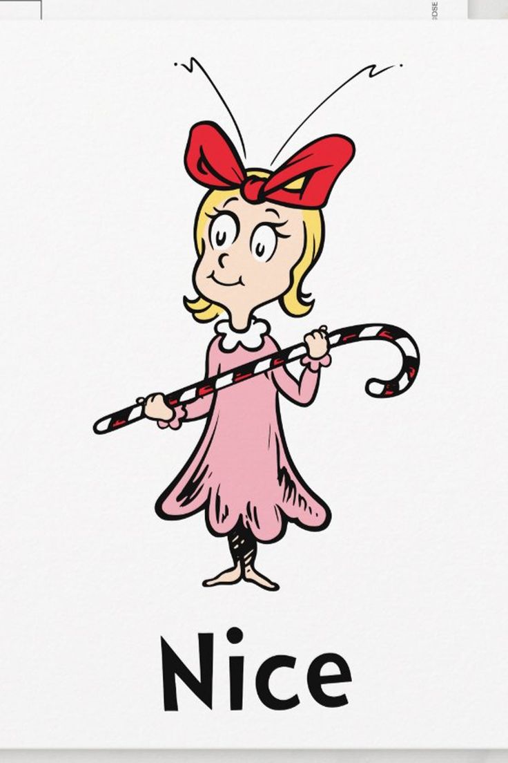 Dr Seuss Cindy Lou Who Is Nice Postcardthe Holidays Will Not Be Complete Without The Grinch