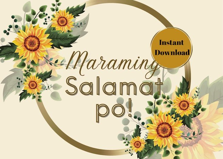 Maraming Salamat Po! Instant Download Clip Art Thank You Card/ Pilipino ... Maraming Salamat Po! Instant Download Clip Art Thank You Card/ Pilipino ...