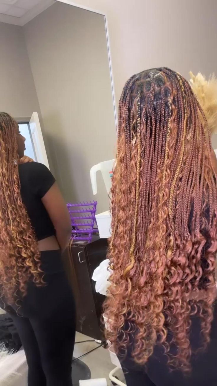 Bohemian Knotless Braids Knotless Braids Inspo Curly Knotless Braids Long Braids Braids