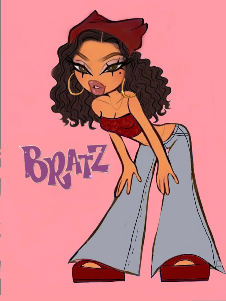 A Drawing Of A Woman With Her Hand On Her Hip And The Words Boratz Above Her Head