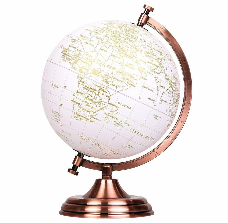 Exerz Educational Swivel World Globe Metallic Gold Desktop Globe Dia ... Exerz Educational Swivel World Globe Metallic Gold Desktop Globe Dia ...