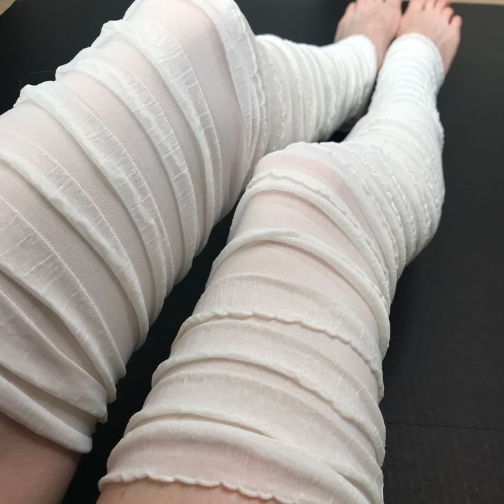 White Mummy Leg Warmers Ruffle Knee Socks Mummy Halloween Costume Over The Knee Zombie Thigh