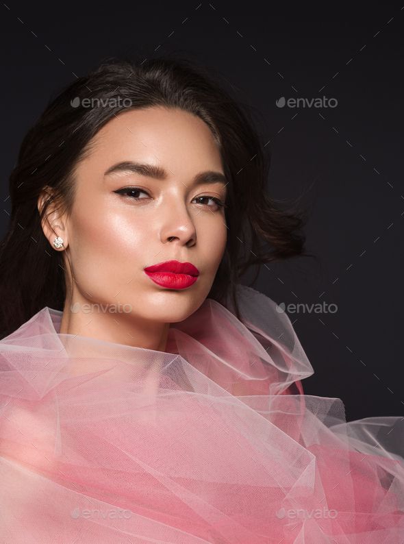 Asian Woman Beautiful Face Portrait Beauty Concept Model By Kiraliffe