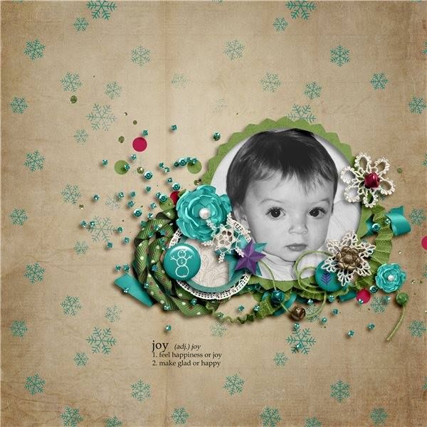 Layout Using {home For The Holidays} Digital Scrapbook Kit By Tami