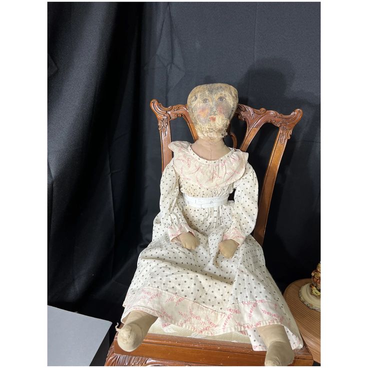 Antique Large Cloth Folk Art Oil Cloth Primitive Doll Dressed 25 Tall ... Antique Large Cloth Folk Art Oil Cloth Primitive Doll Dressed 25 Tall ...