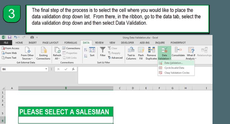 Excel Data Validation List Building A Dynamic Salesman Dashboard Data Validation Excel Data