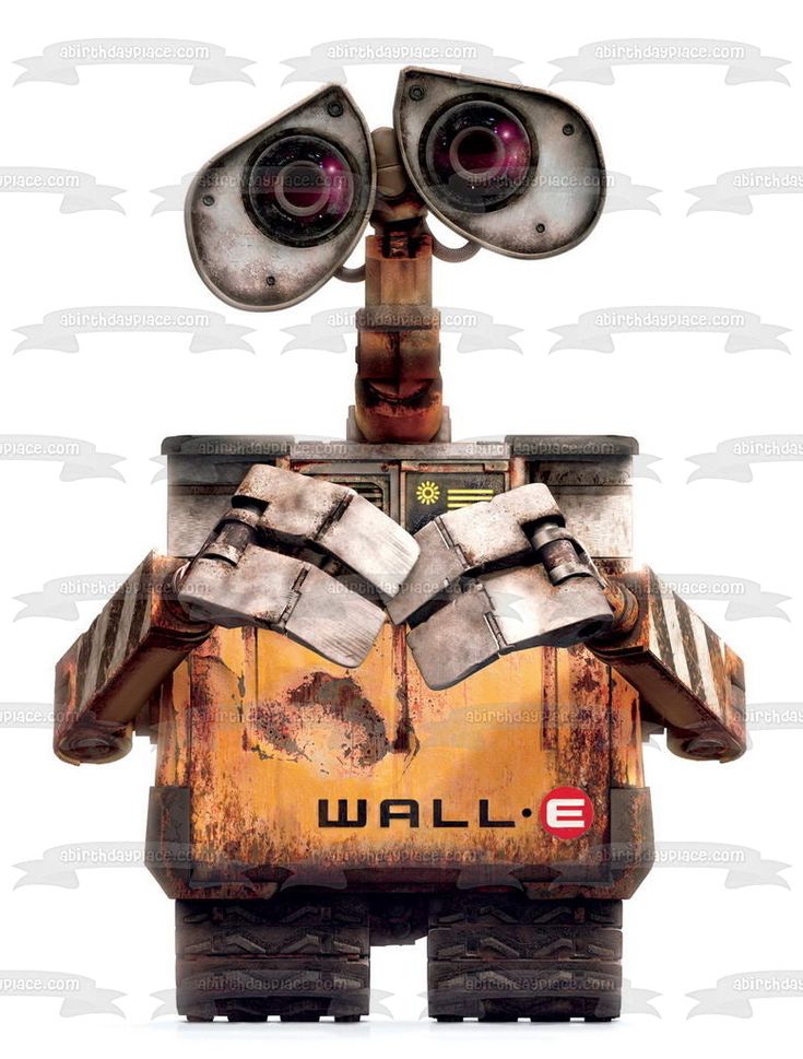 Disney Wall E White Background Edible Cake Topper Image Abpid07299 Wall E Wall E Movie