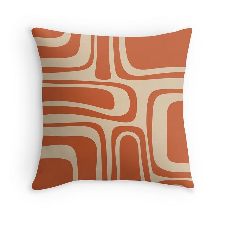 Palm Springs Retro Midcentury Modern Abstract Pattern In Mid Mod Burnt