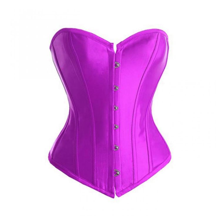Purple Satin Overbust Corset Elegant And Alluring
