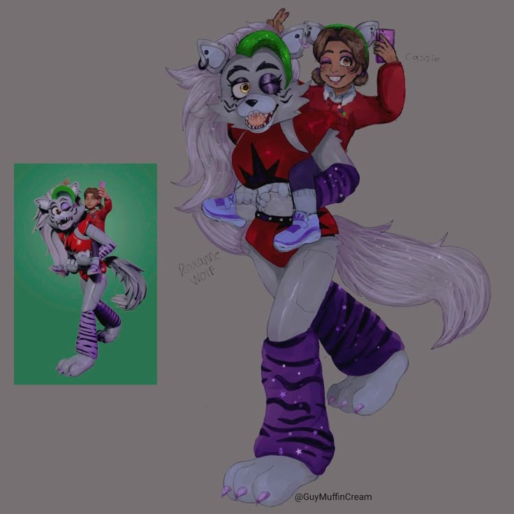 Roxanne Wolf Y Cassie In 2023 Fnaf Drawings Fnaf Characters Cute Drawings