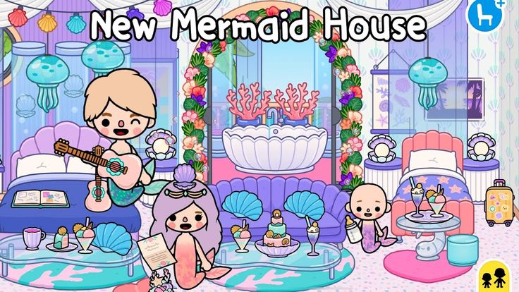 New Mermaid House🧜🏻♀️💓🏖บ้านนางเงือกมาแล้วค่ะ🐚toca Boca Romantic Beach