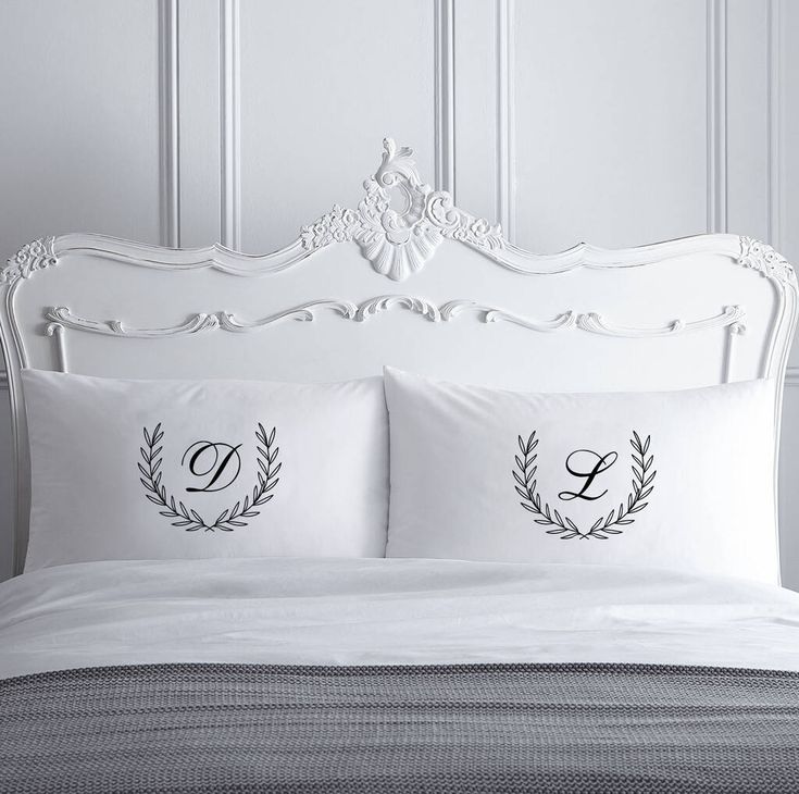 Couples Initial Personalised Pillowcases By Koko Blossom Personalized Pillow Cases Pillow