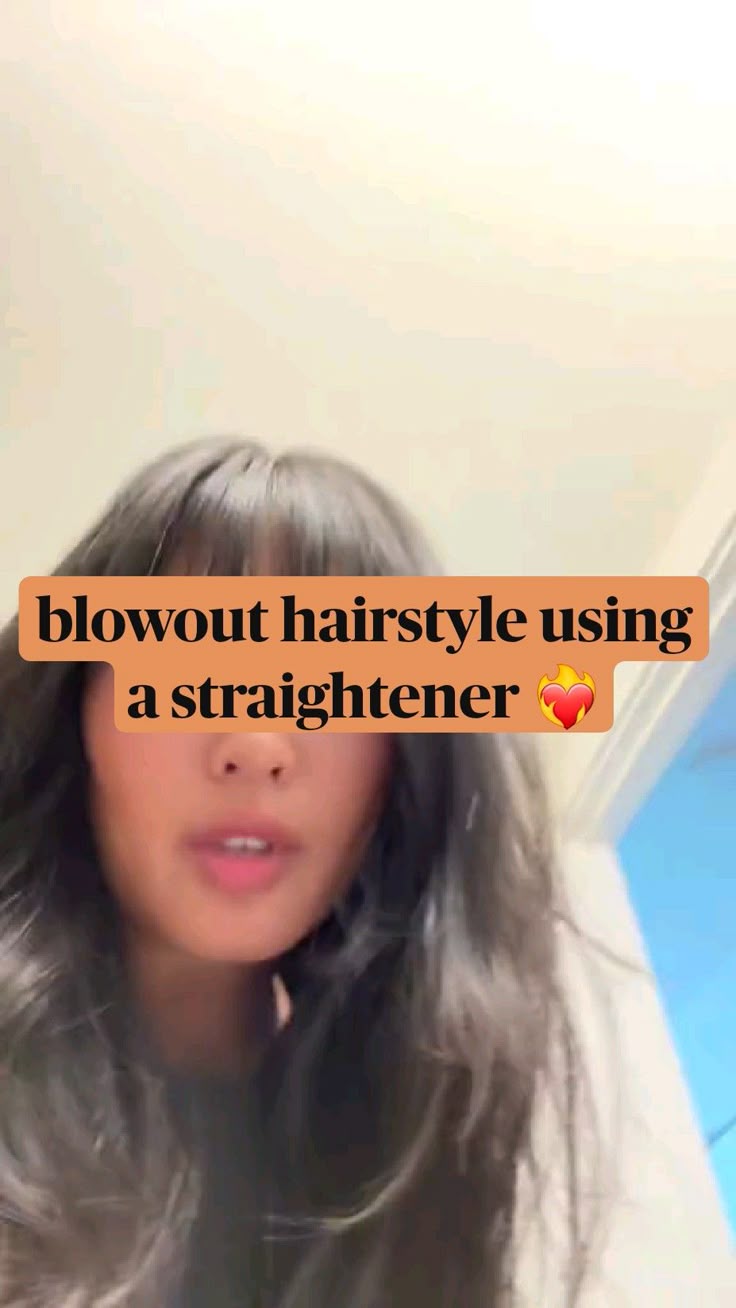 Blowout Hairstyle Using A Straightener ️🔥 Coiffure Cheveux