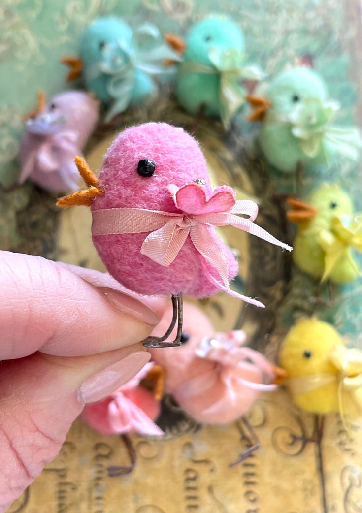 Rainbow Wool Chicks By Julie Collings Chenille Crafts Hand Dyed Wool April Easter