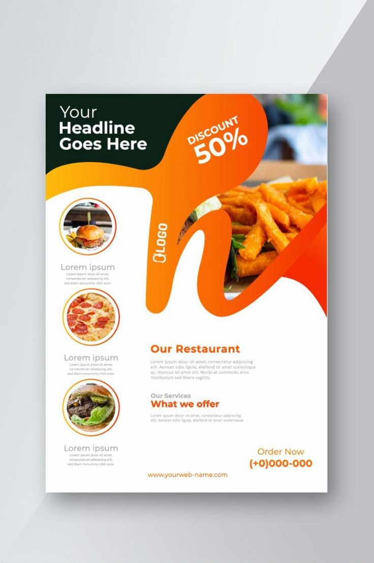 Fast Food Flyer Design Template Restaurant Menu