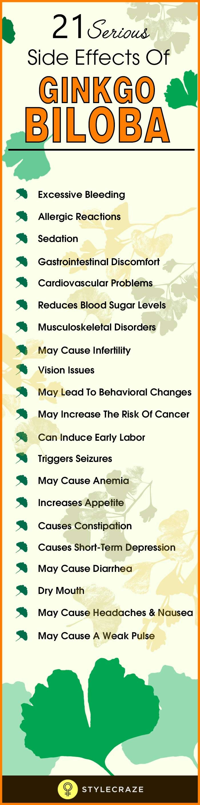 21 Side Effects Of Ginkgo Biloba Recommended Dosage