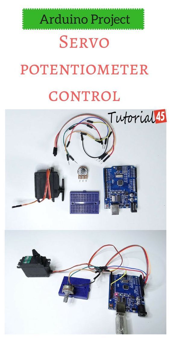 Arduino Projects Servo Potentiometer Control Arduino Projects Arduino Electronics Projects