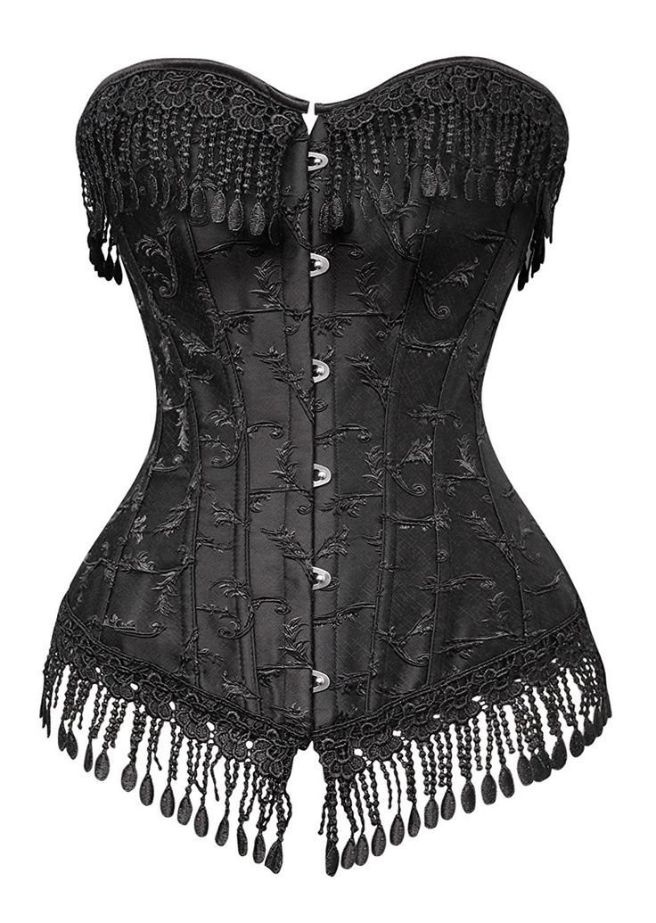 Kimring Womens Vintage Palace Jacquard Body Shaper Strapless Overbust