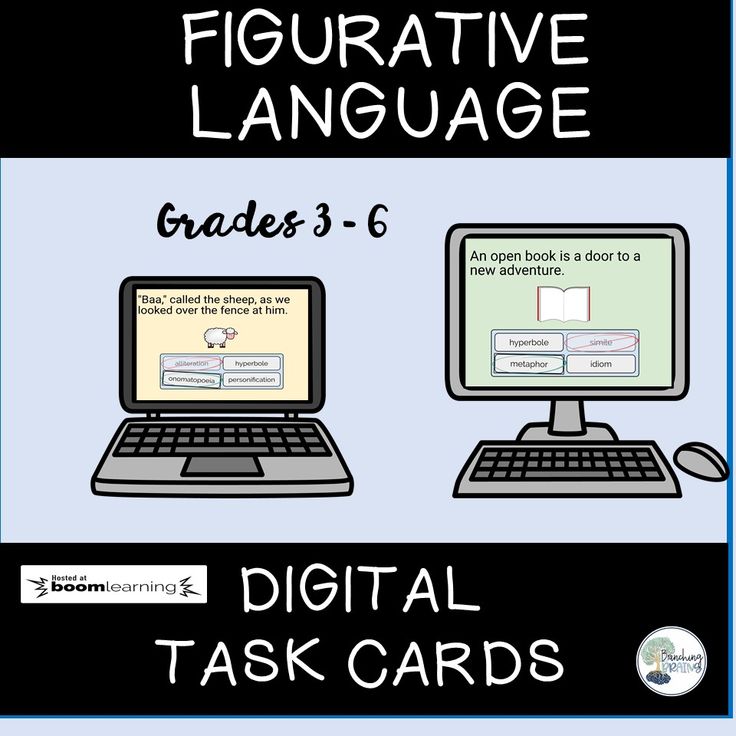 Figurative Language Digital Task Cards Digital Task Cards Task Cards