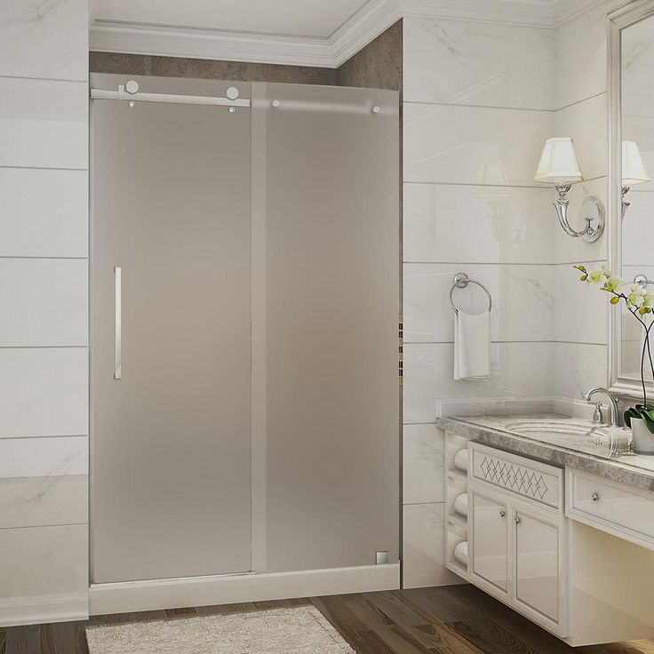 Aston Moselle 48 In X 36 In X 77 5 In Completely Frameless Sliding