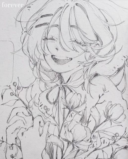 Pin Oleh Linh Khánh Di Shu Shuდ Seni 2d Seni Kreatif Sketsa Anime