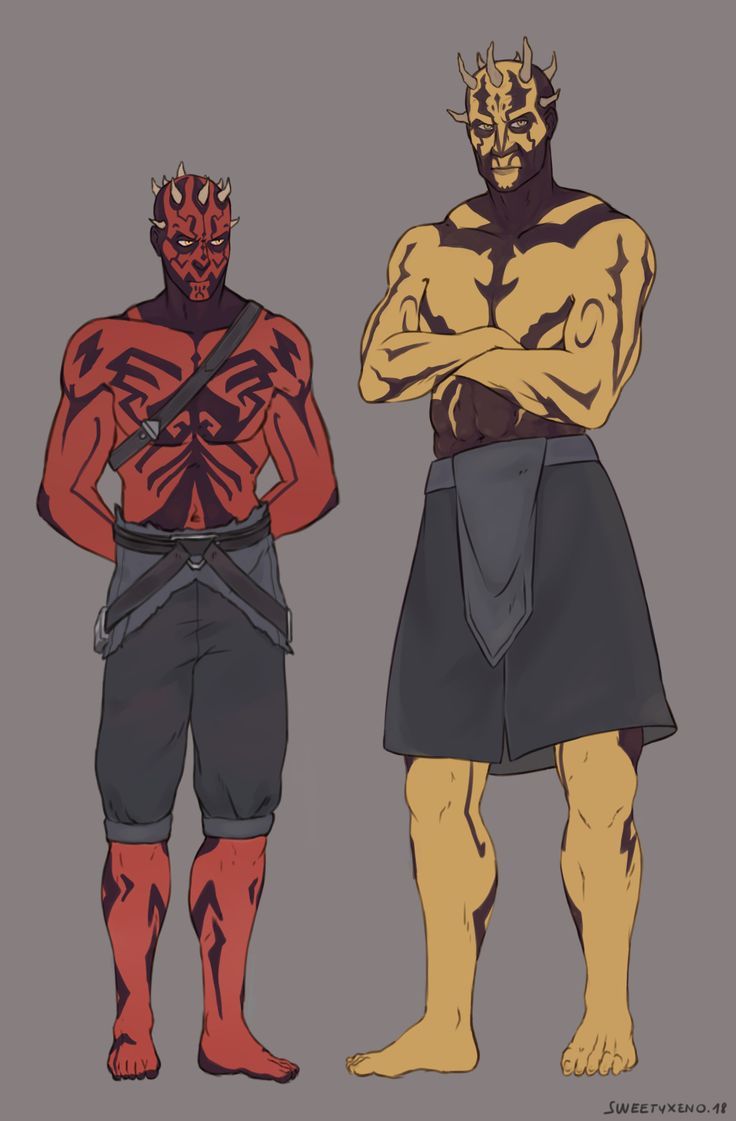 Two Cartoon Characters Standing Next To Each Other