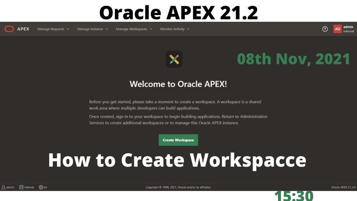 How To Create A Workspace In Oracle Apex