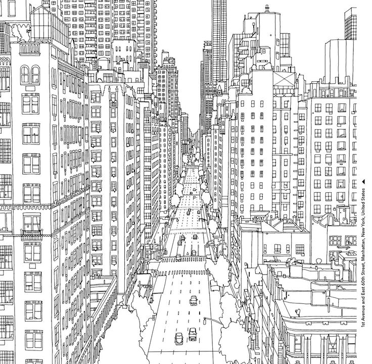 City Coloring Pages Fantastic Cities Coloring Book Adult Coloring
