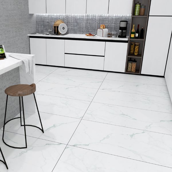 Carrera White Marble Effect Rectified Matt Porcelain Wall And Floor